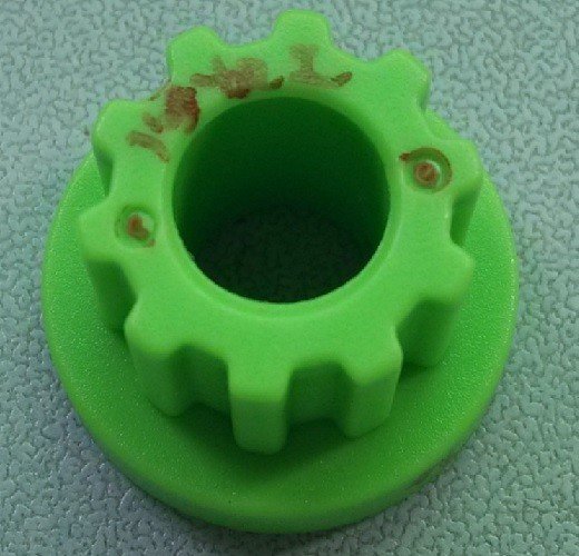 Multi Cavity Plastic Injection Production , Green Cog Wheel POM Material