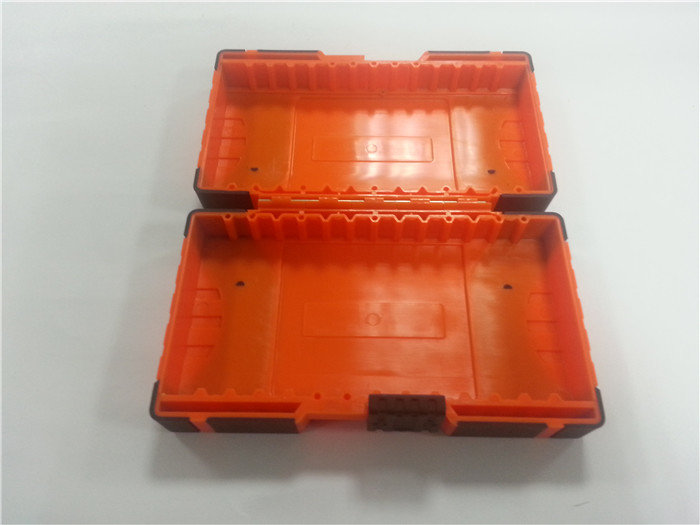 Portable Low Volume Custom Plastic Moulding Orange Toolbox Comfortable Handle